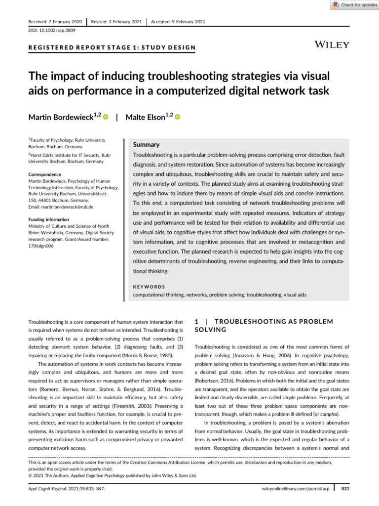 Applied Cognitive Psychology - 2021 - Bordewieck - The Impact of ...