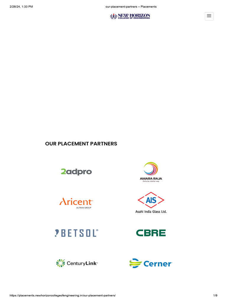 Our-Placement-Partners - Placements | PDF