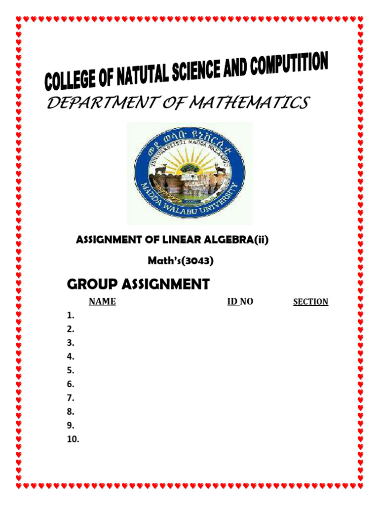 Linear Algebra Assignment on Eigenvalues | PDF | Eigenvalues And ...
