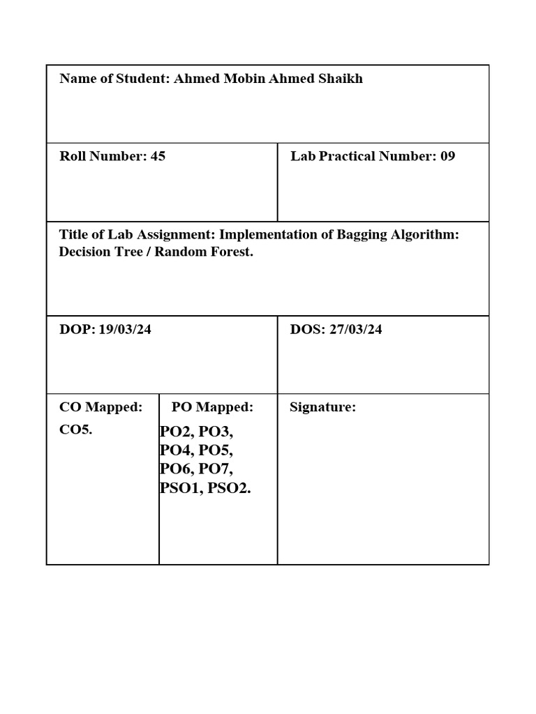 45 AIML Practical 09 | PDF | Multivariate Statistics | Statistics