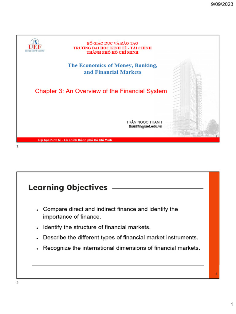 Overview of Financial Systems and Markets | PDF | Securities (Finance ...