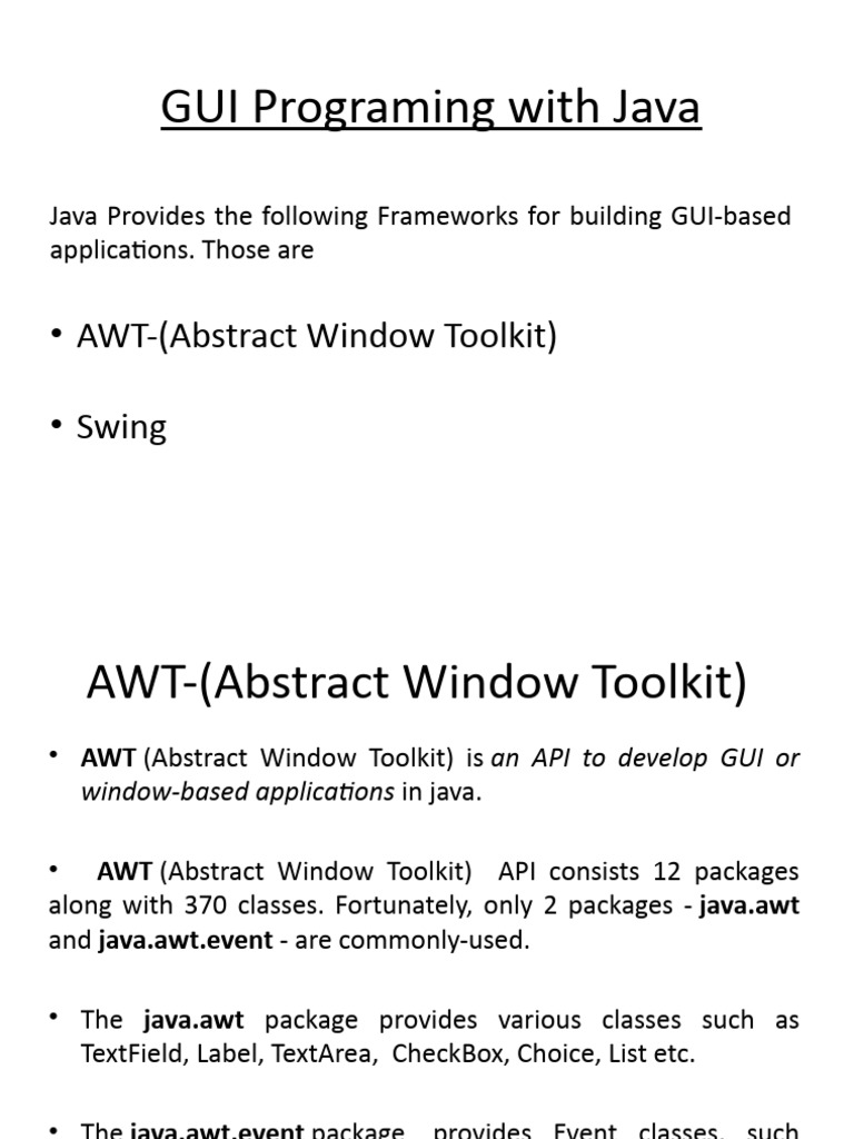 Awt Swing Event Handling | PDF | Graphical User Interfaces | Computing