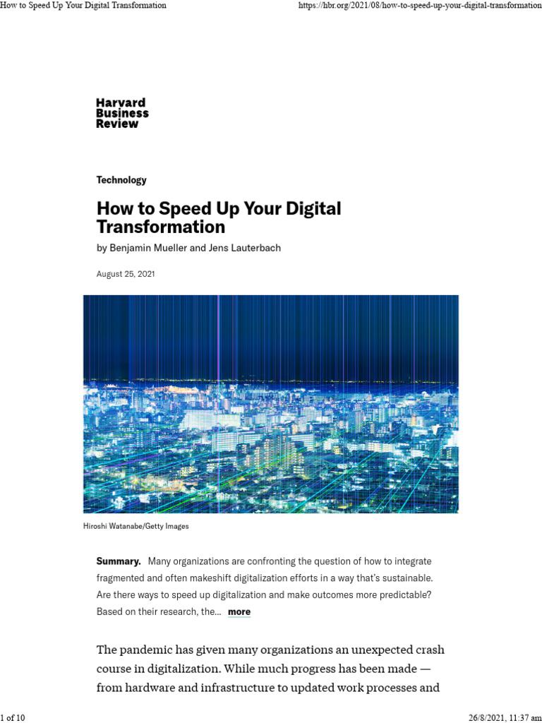 How To Speed Up Your Digital Transformation | PDF | System | Logic