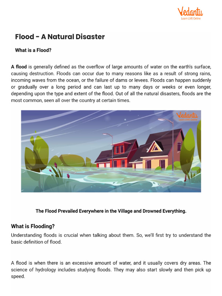 Flood - A Natural Disaster | PDF