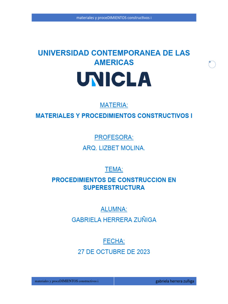 Procedimientos de Construccion en Super Estructura | PDF | Techo | pared