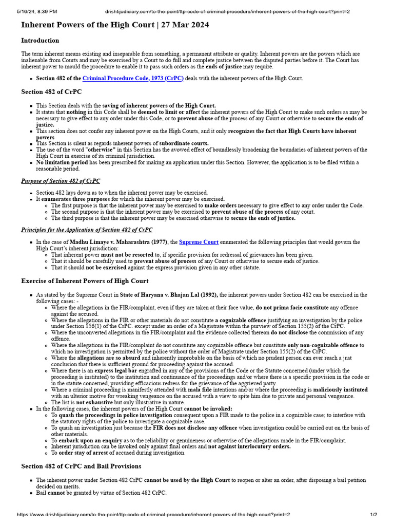 CRPC | PDF | Supreme Court Of India | Bail