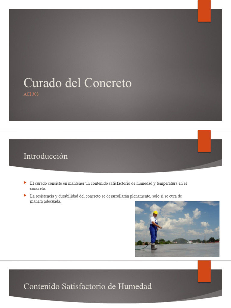 Curado Efectivo del Concreto según ACI 308 | PDF | Hormigón | Agua