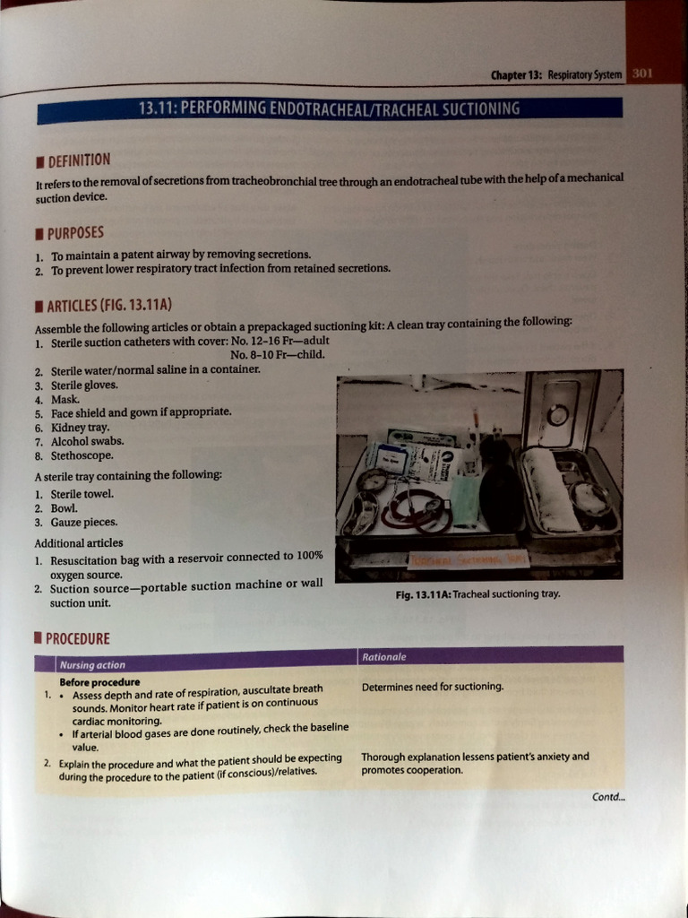 Endotracheal Suctioning Procedure Guide | PDF | Clinical Medicine ...