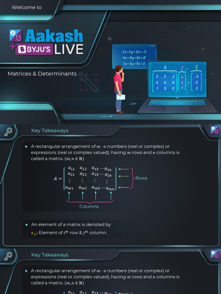 Matrices and Determinants | PDF | Matrix (Mathematics) | Determinant