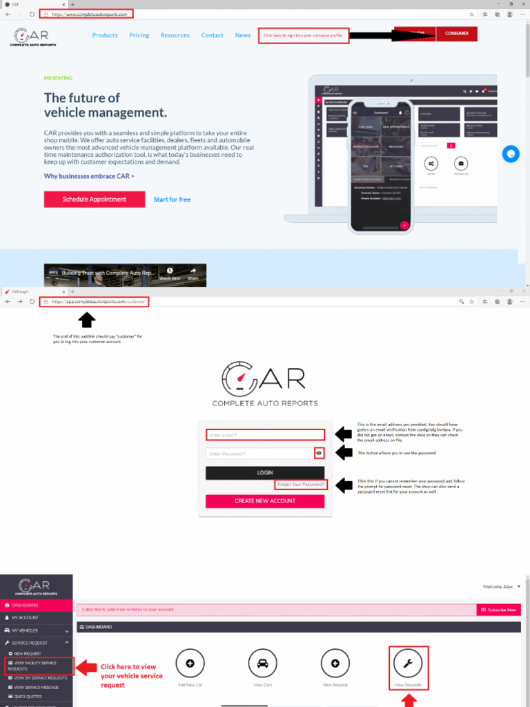 CAR - Web Browser Customer Guide | PDF