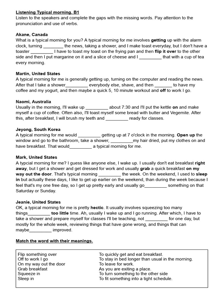 Typical Morning Listening | PDF