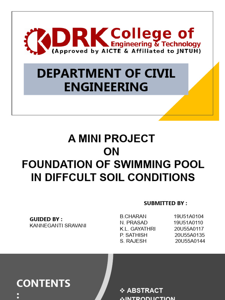 Swimming Pool PPT (1) 1 | PDF | Deep Foundation | Swimming Pool