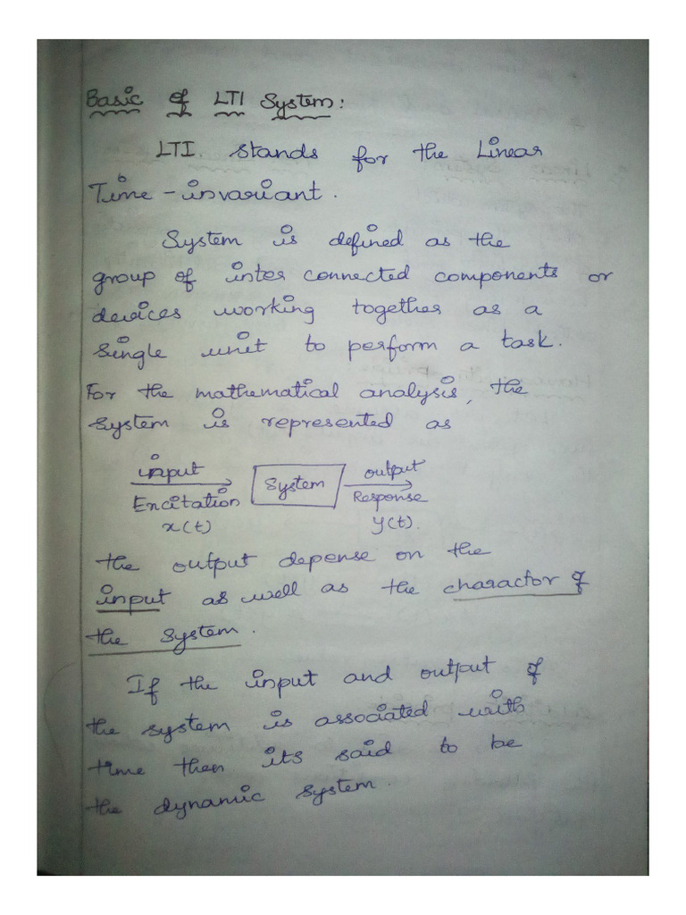 Control System Notes 1 | PDF