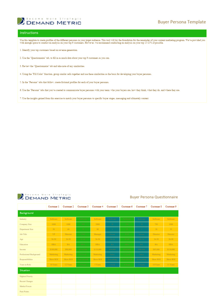 Buyer Persona Template | PDF | Business | Marketing