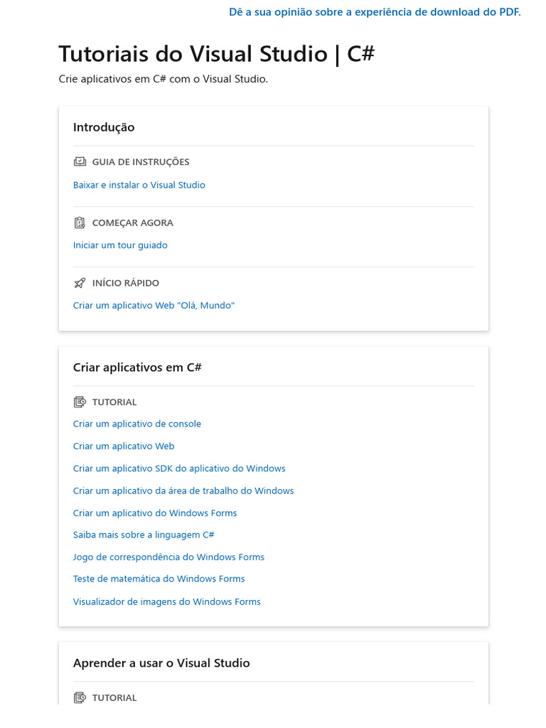 Visualstudio Get Started Csharp Vs 2019 | PDF | C Sharp (linguagem de ... Visualstudio Get Started Csharp Vs 2019 | PDF | C Sharp (linguagem de ...