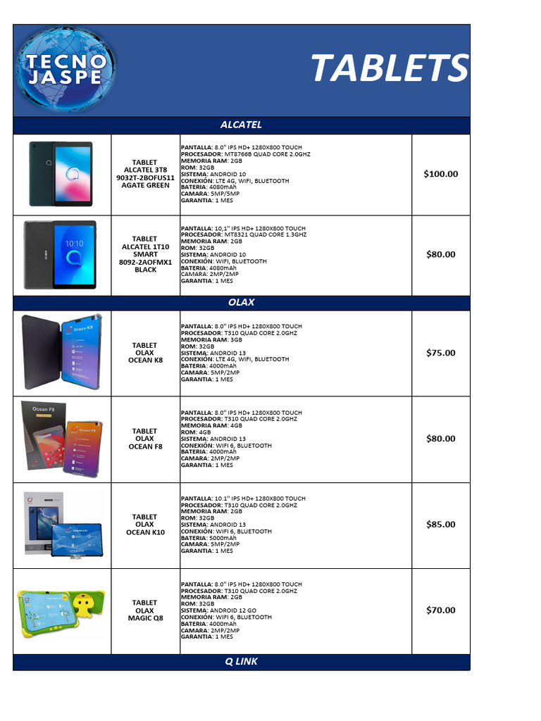 Catalogo Tecno Jaspe 22-11-2023 | PDF | Unidad de estado sólido | Intel