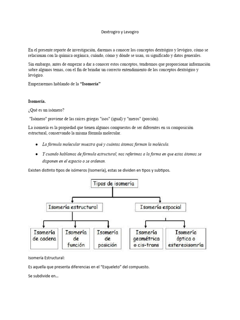 Dextrogiro y Levogiro-2 | PDF | Isómero | Estereoquímica