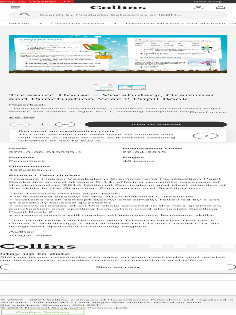 Treasure House - Vocabulary, Grammar and Punctuat | PDF | Curriculum ...