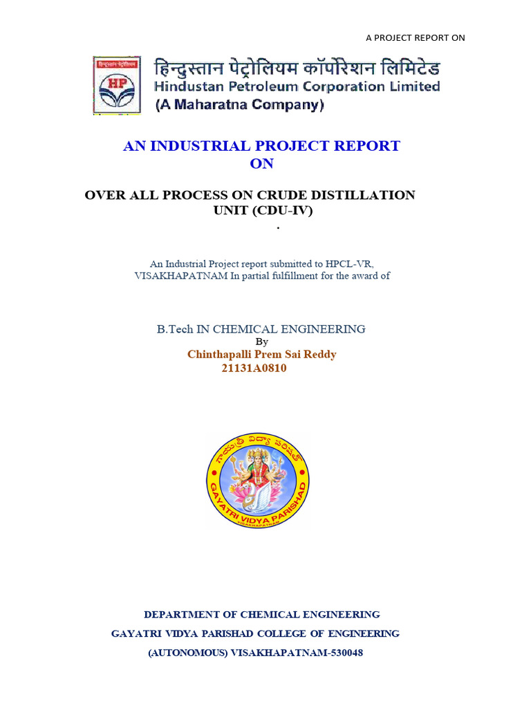 HPCL Report | Download Free PDF | Alkane | Distillation HPCL Report | Download Free PDF | Alkane | Distillation
