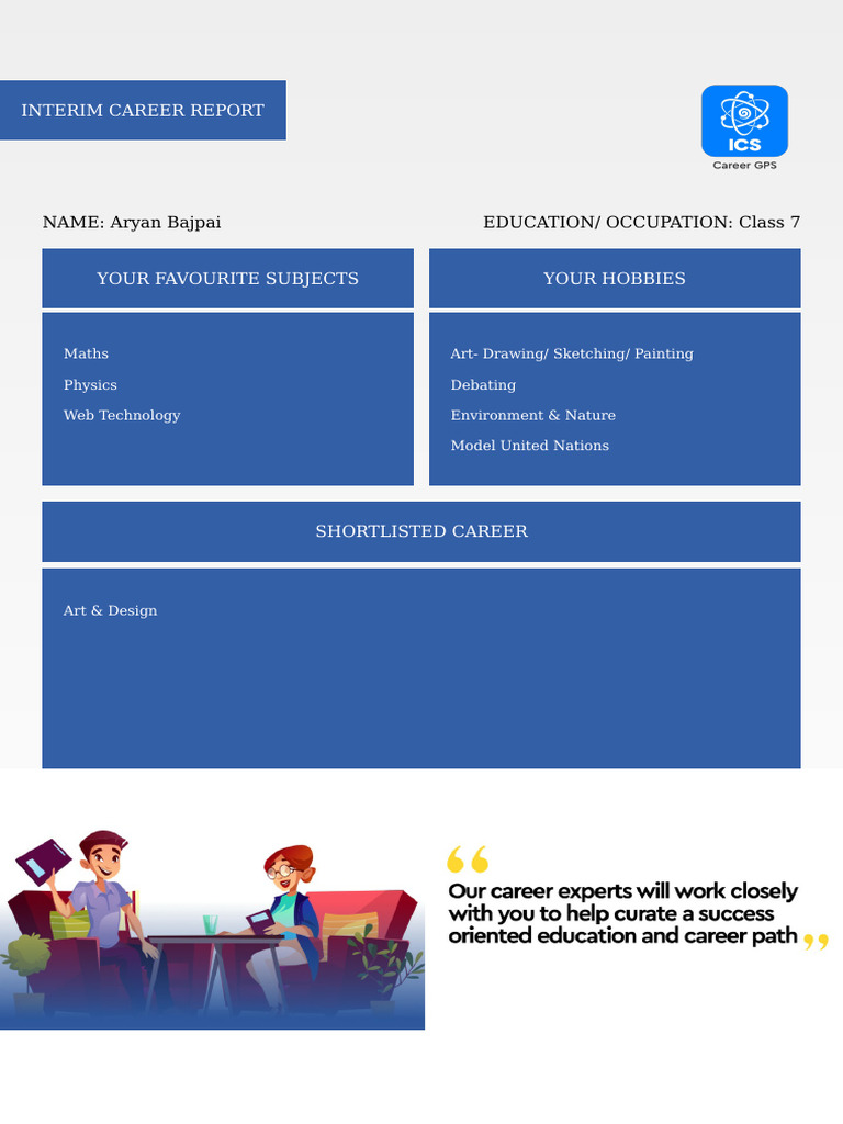 Career Report | PDF | Career & Growth