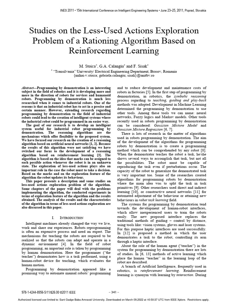 Studies On The Less-Used Actions Exploration Problem of A Rationing Algorithm Based On ...