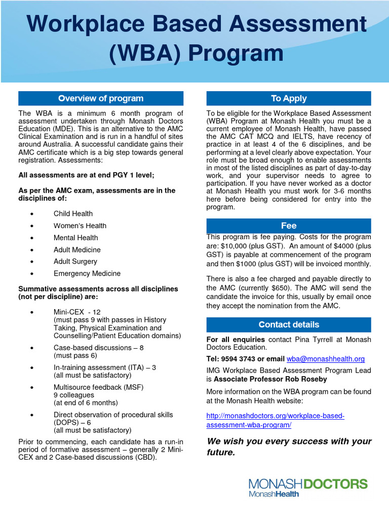 WBA Program Flyer v3 | PDF | Public Services | Medicine
