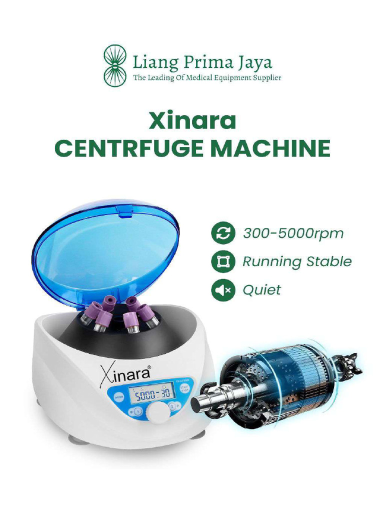 Xinara Centrifuge Machine Highlight | PDF