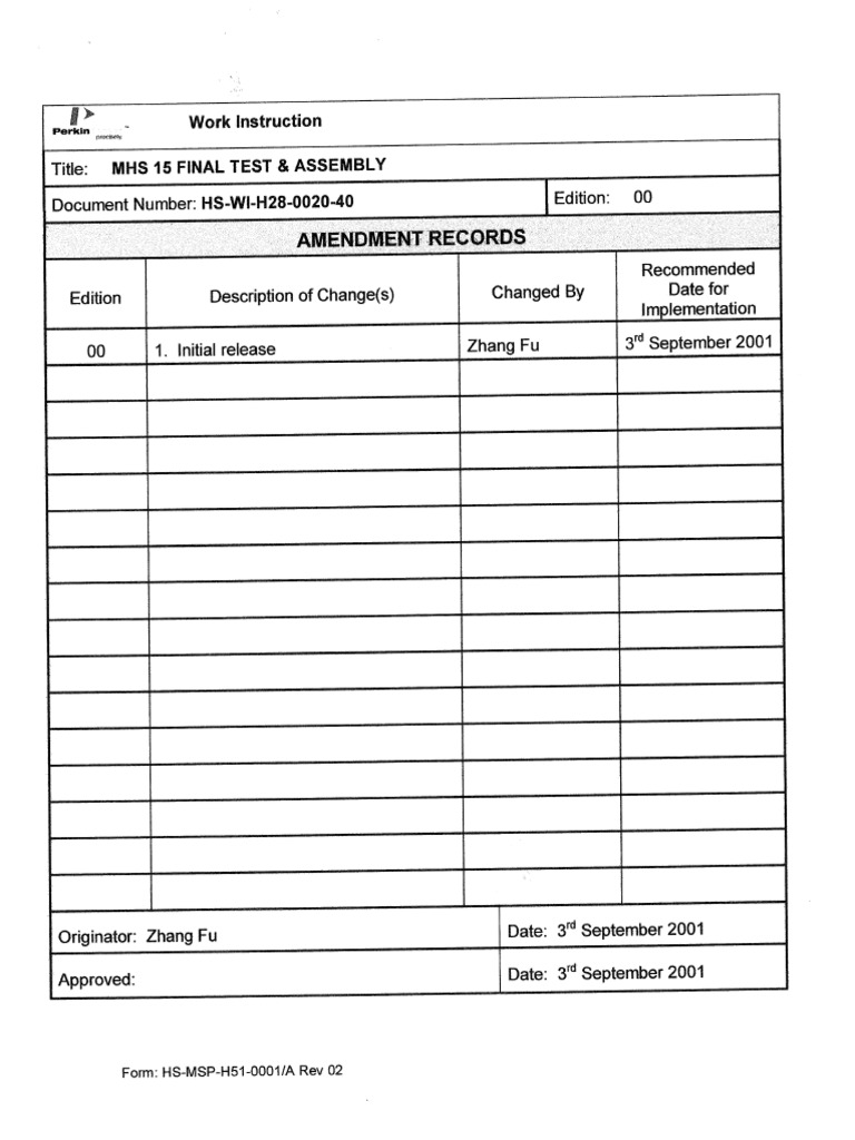 MHS 15 Final Test & Assembly | PDF