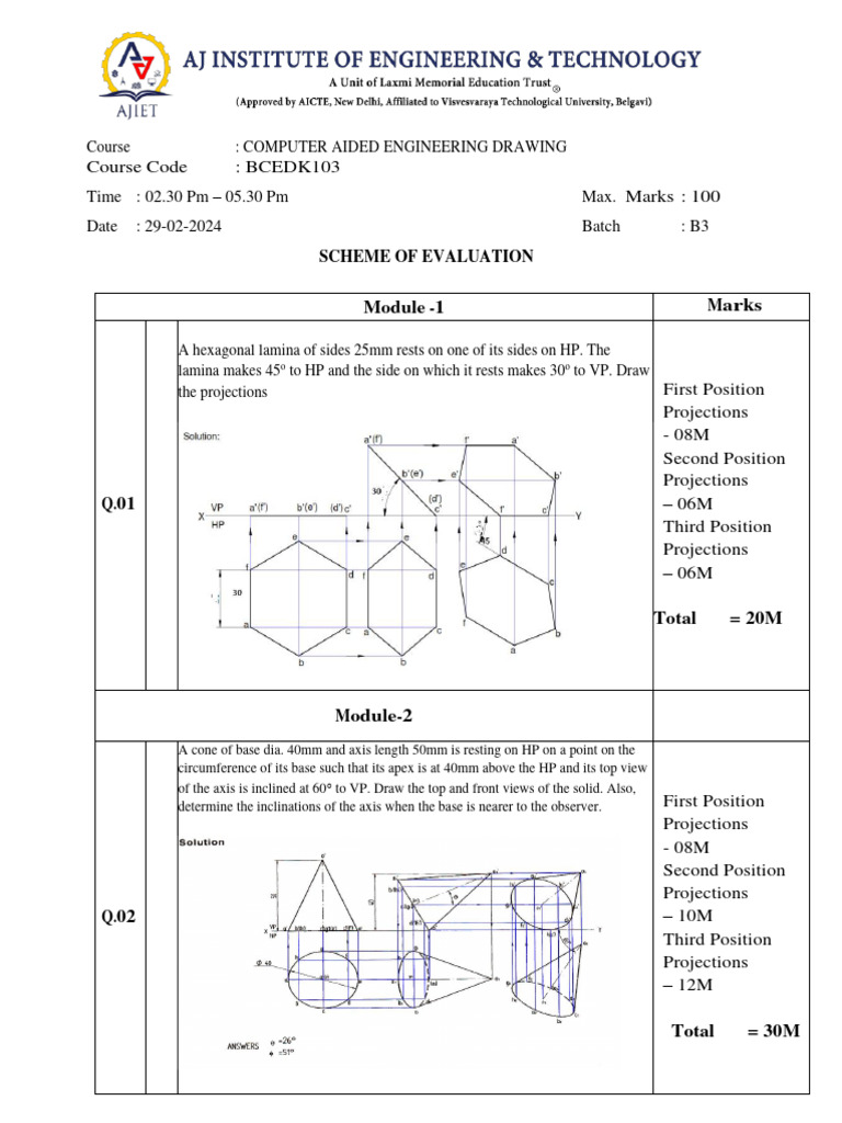 Solution QUESTION PAPER 29-2-2024 (2.30-5.30) | PDF | Geometry | Euclidean Geometry