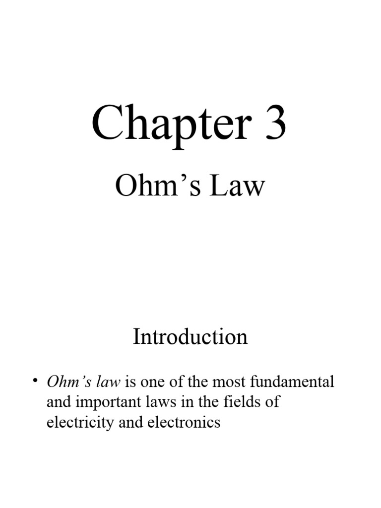 Chapter 2 Ohm's Law | PDF | Resistor | Power Supply