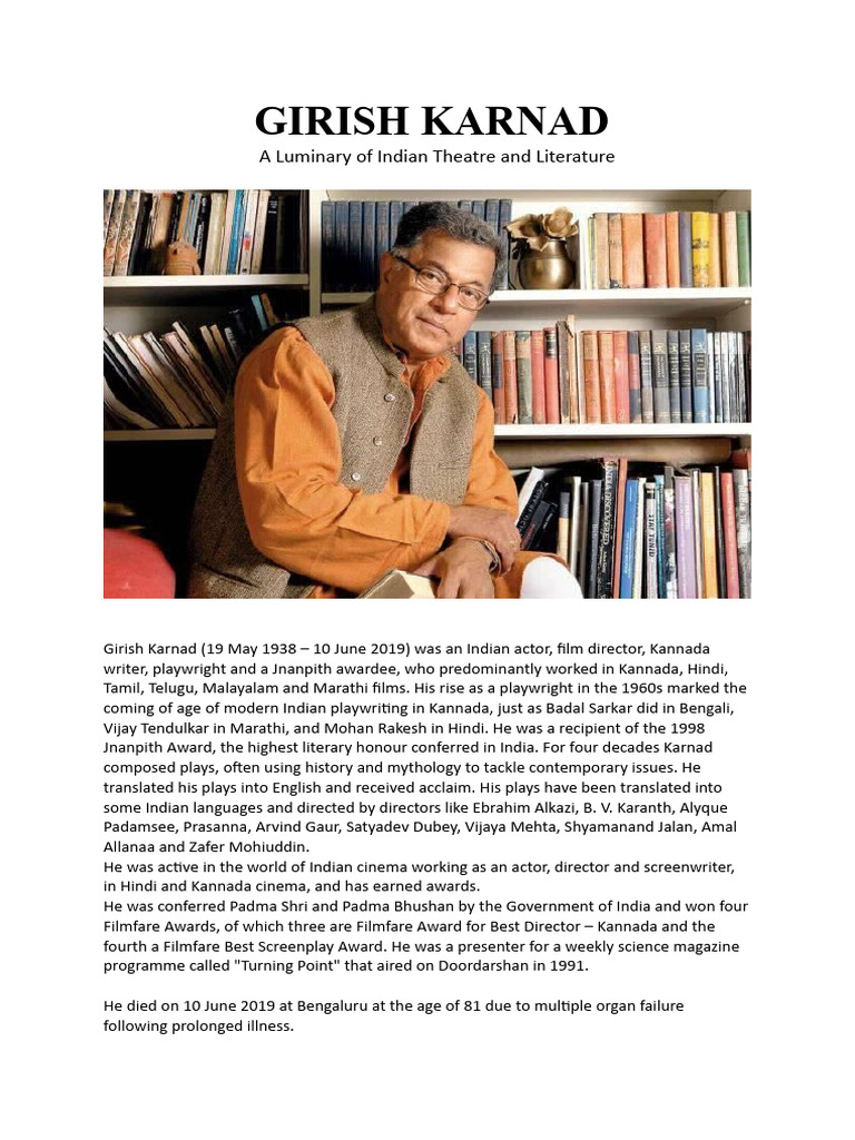 Girish Karnad | PDF