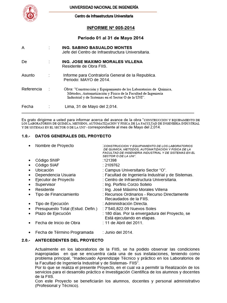 INFORME MAYO | Descargar gratis PDF | Laboratorios | Ingeniería