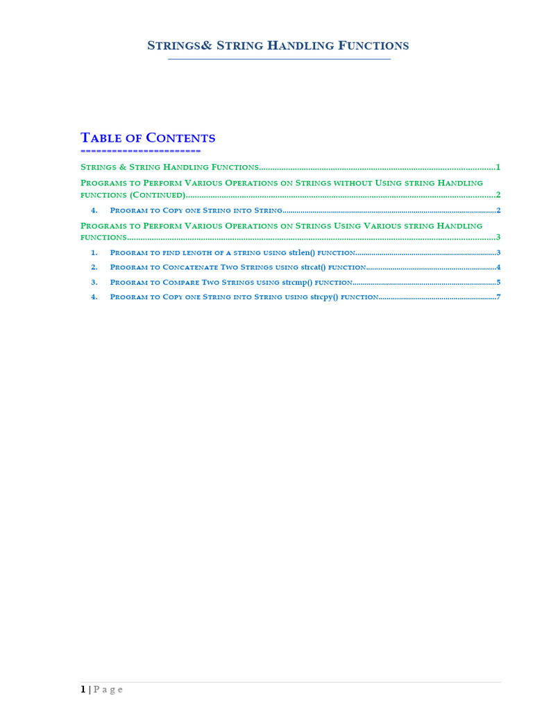 Lecture 23 - Strings & String Handling Functions | PDF | String (Computer Science) | Parameter ...