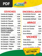 Menú Ecuaviche 2025 | PDF | Cocina latinoamericana | Ingredientes de comida