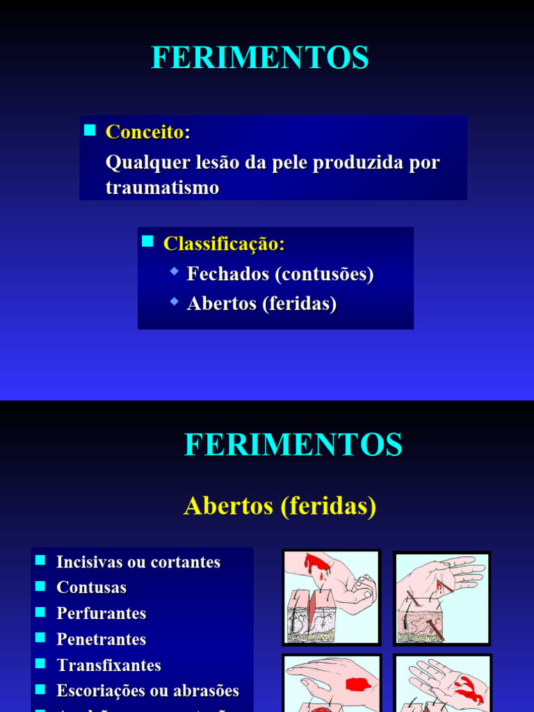 Tipos e Cuidados com Ferimentos | PDF | Doenças e distúrbios ...