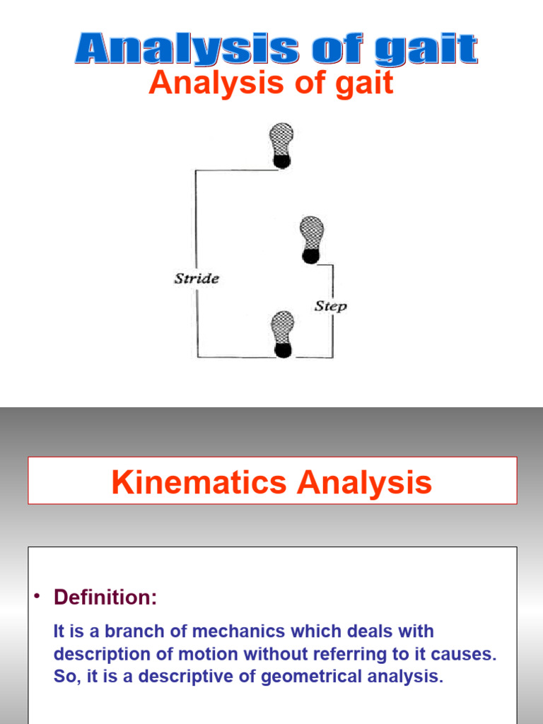 Biomechanics Gait Analysis | PDF | Foot | Length