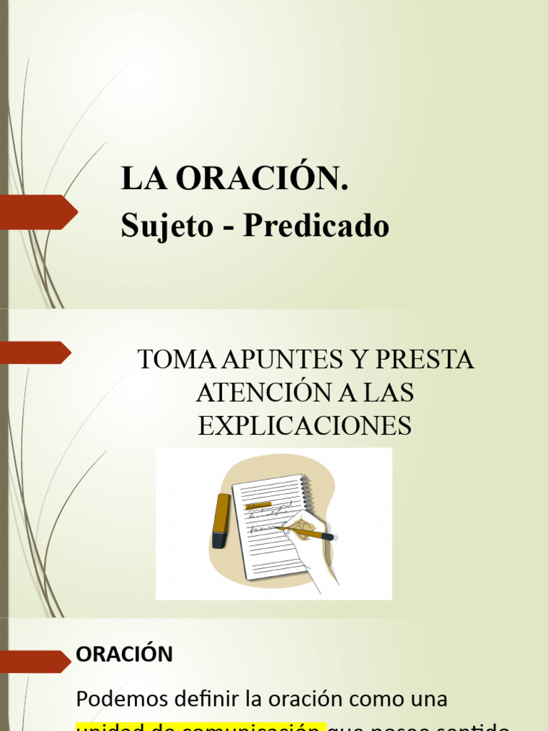 Sujeto y Predicado en Oraciones | PDF | Asunto (gramática) | Predicado ...