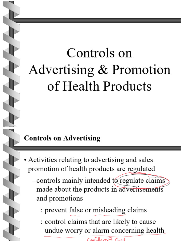 A - Controls On Advertising & Promotion 2 | PDF | Advertising | Health Care