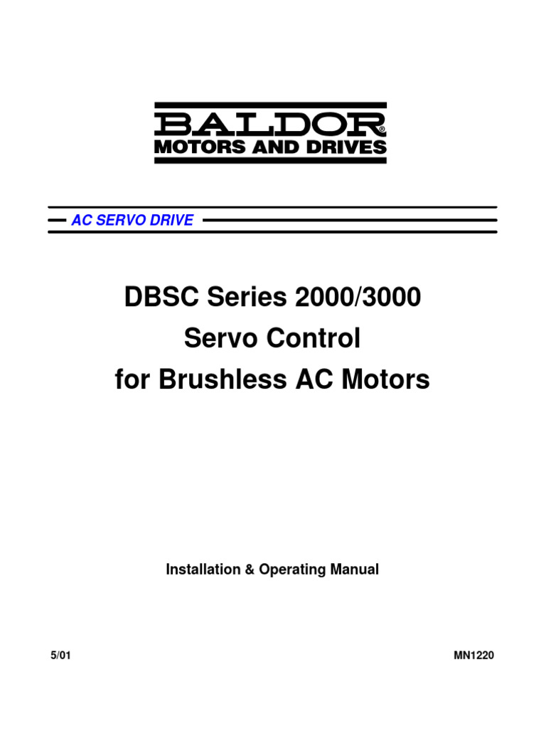 DBSC Series 2000/3000 Servo Control For Brushless AC Motors | PDF | Electric Motor | High Voltage