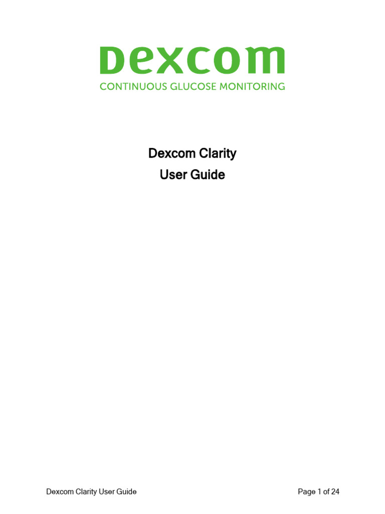 Dexcom Clarity User Guide Home User | PDF | Glycated Hemoglobin | Login