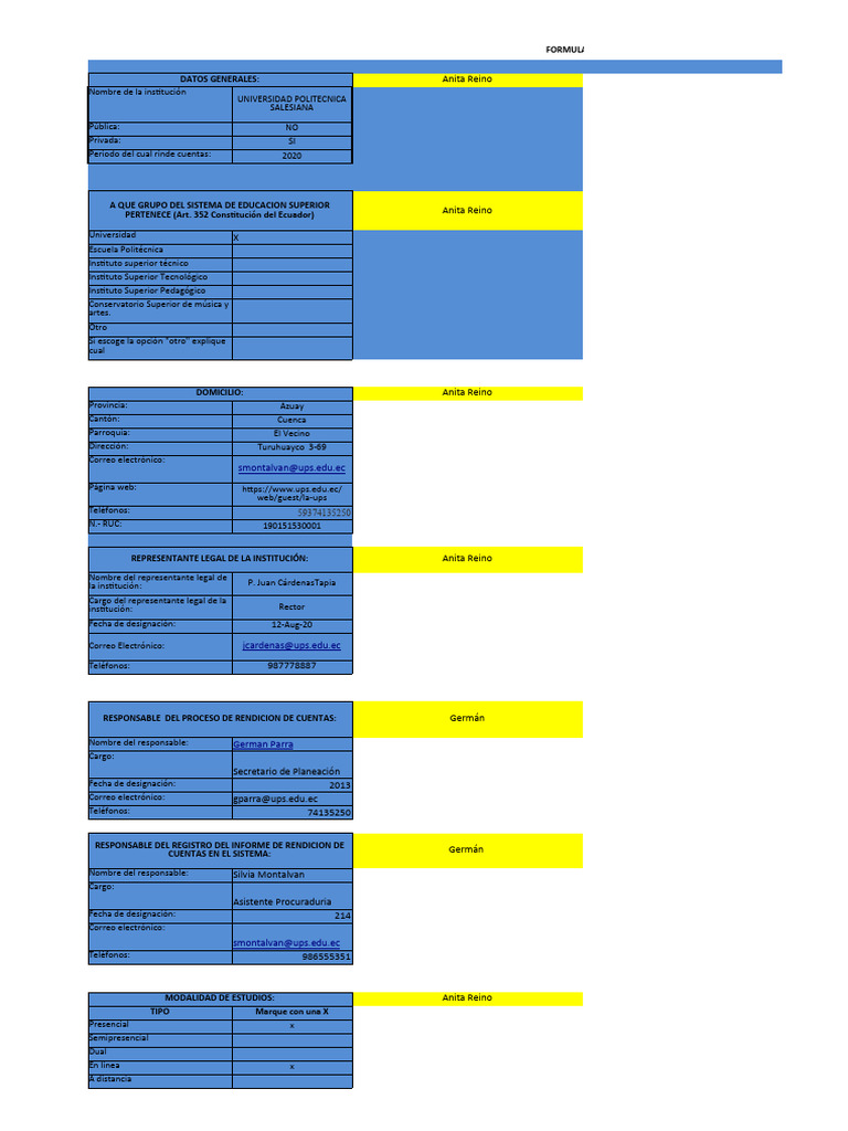 Formulario Final | PDF | Responsabilidad | Presupuesto
