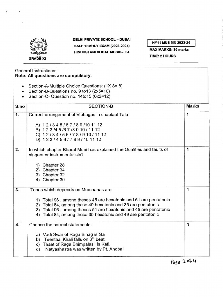 2023 24 Hye gr11 Music | PDF