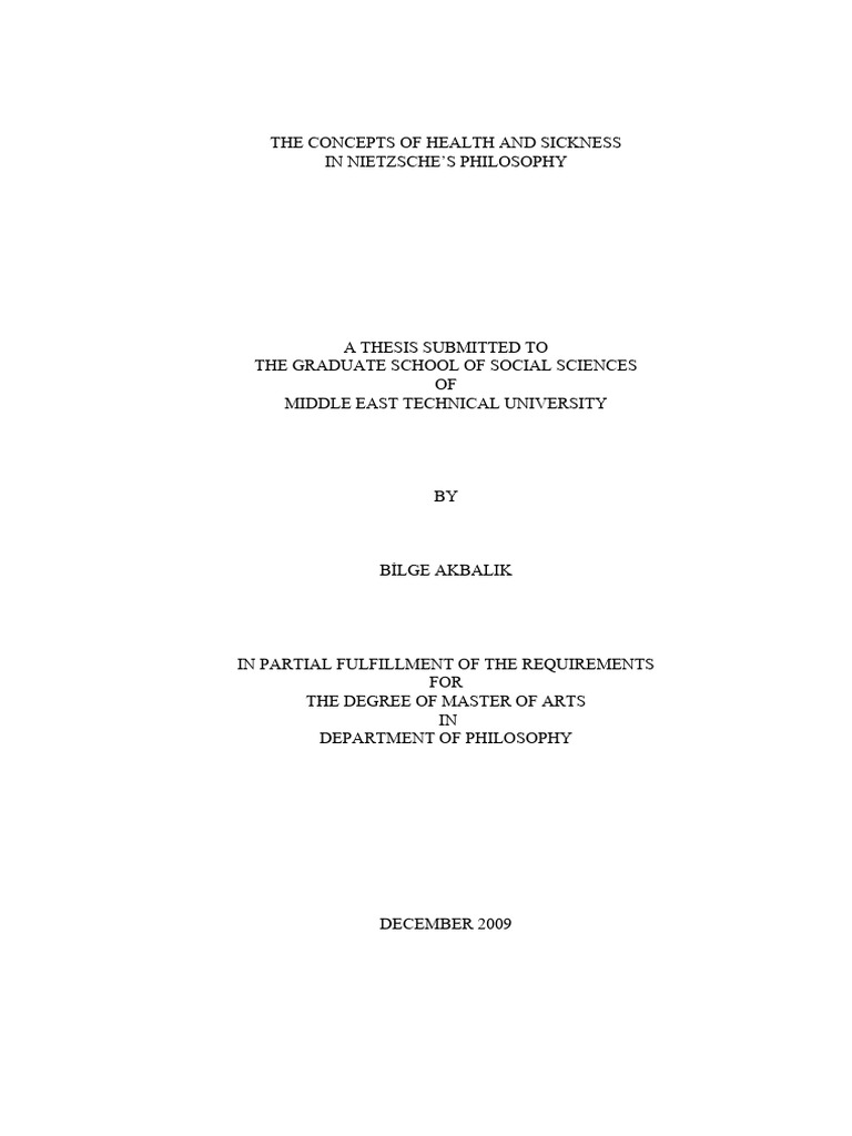 The Concepts of Health and Sickness | PDF | Nihilism | Friedrich Nietzsche