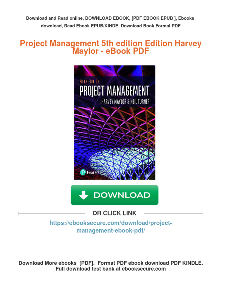 Project Management 5th Edition Edition Harvey Maylor - Ebook PDF ...