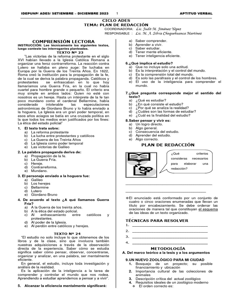 PLAN DE REDACCIÓN | PDF | Bronce | Amnesia