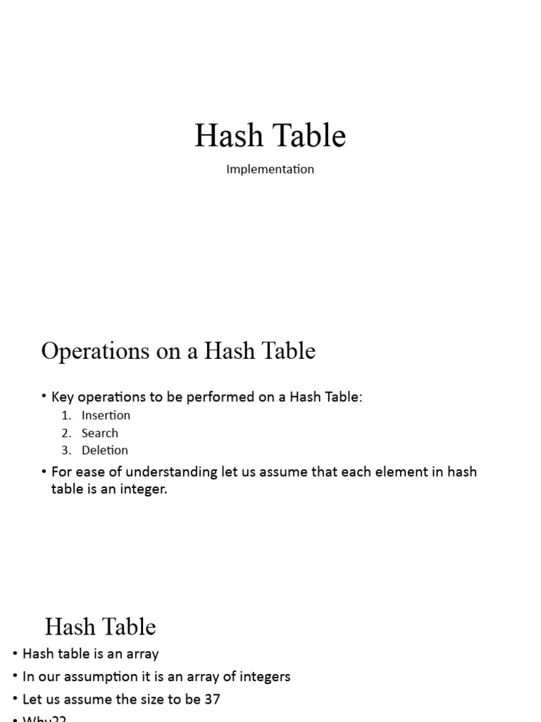 Hash Table | Download Free PDF | Parameter (Computer Programming) | Computer Data