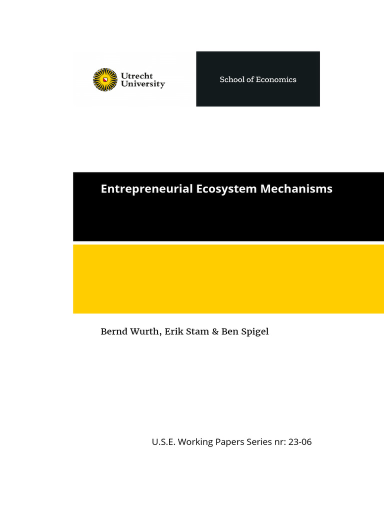 Entrepreneur Ecosystem Bolivian | PDF | Entrepreneurship | Causality