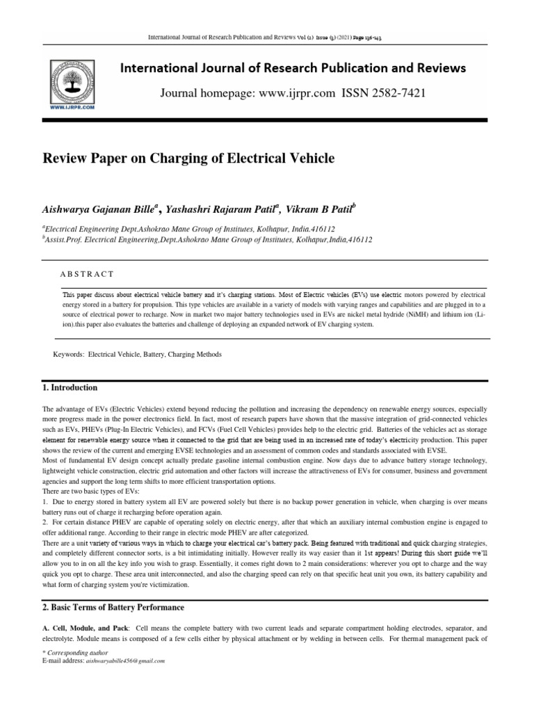 Papere | PDF | Electric Vehicle | Battery Charger