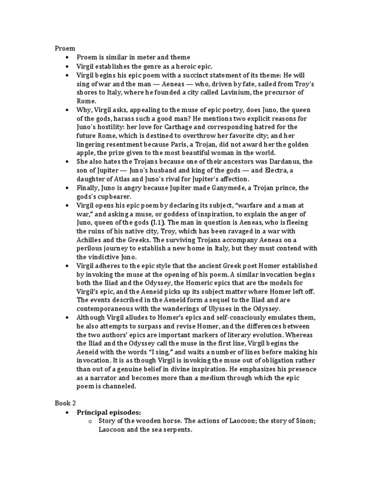 Aeneid Proem and Book II Analysis | PDF | Aeneas | Aeneid Aeneid Proem and Book II Analysis | PDF | Aeneas | Aeneid
