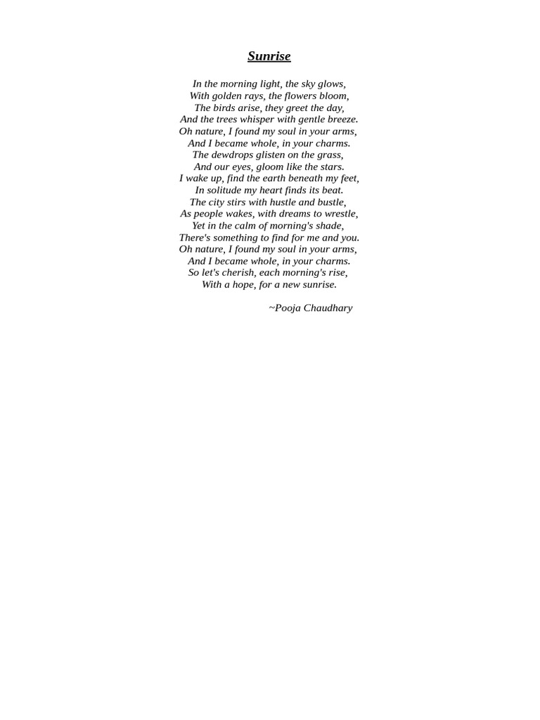 Sunrise Pdf